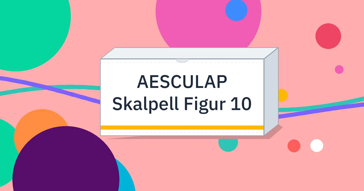 Symbolbild: Packung mit der Aufschrift AESCULAP Skalpell Figur 10 (PZN 11514110) – Verfügbarkeit und Bezug in Apotheken in Frankfurt am Main