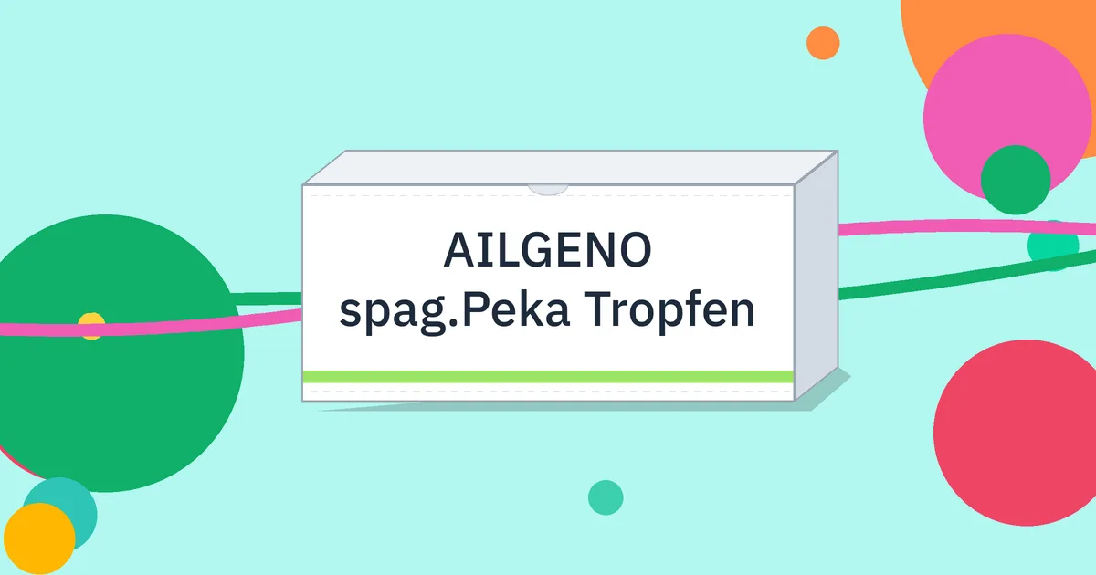Symbolbild: Packung mit der Aufschrift AILGENO spag.Peka Tropfen (PZN 07155912) – Verfügbarkeit und Bezug in Apotheken in Frankfurt am Main