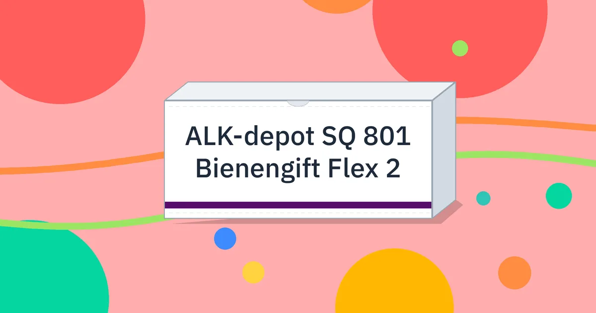 Symbolbild: Packung mit der Aufschrift ALK-depot SQ 801 Bienengift Flex 2 (PZN 17924010) – Verfügbarkeit und Bezug in Apotheken in Frankfurt am Main