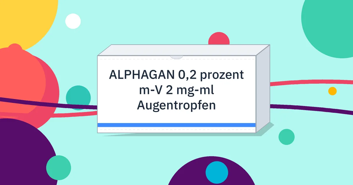 Symbolbild: Packung mit der Aufschrift ALPHAGAN 0,2 prozent m-V 2 mg-ml Augentropfen (PZN 01997998) – Verfügbarkeit und Bezug in Apotheken in Frankfurt am Main