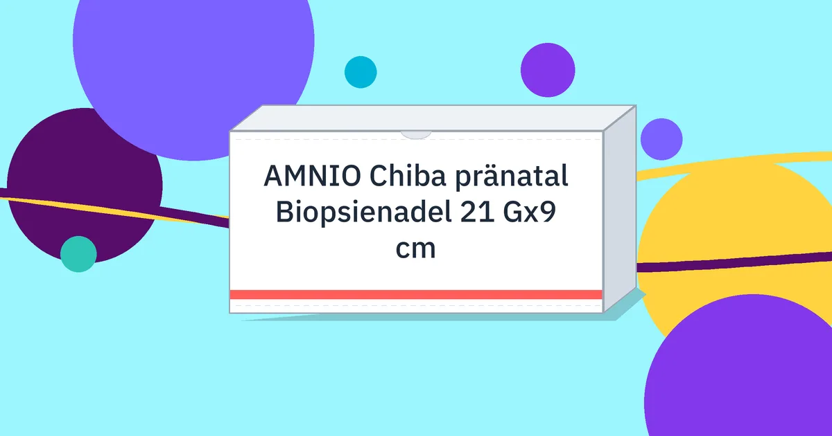 Symbolbild: Packung mit der Aufschrift AMNIO Chiba pränatal Biopsienadel 21 Gx9 cm (PZN 16921363) – Verfügbarkeit und Bezug in Apotheken in Frankfurt am Main