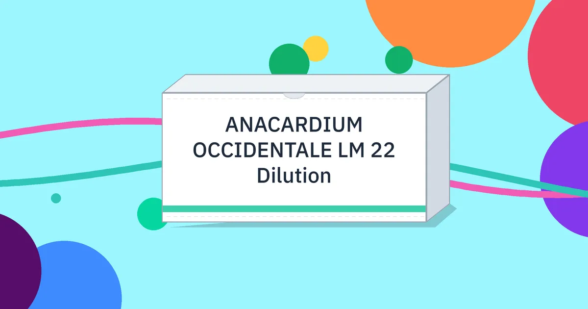 Symbolbild: Packung mit der Aufschrift ANACARDIUM OCCIDENTALE LM 22 Dilution (PZN 13327524) – Verfügbarkeit und Bezug in Apotheken in Frankfurt am Main