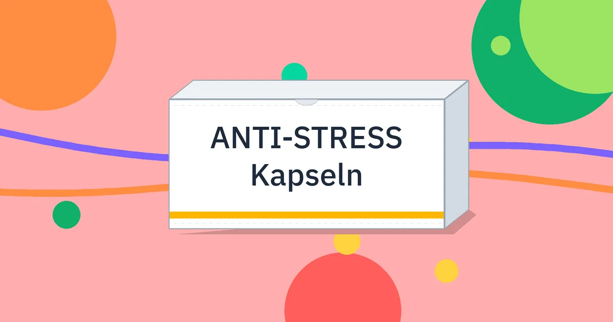 Symbolbild: Packung mit der Aufschrift ANTI-STRESS Kapseln (PZN 15575858) – Verfügbarkeit und Bezug in Apotheken in Frankfurt am Main