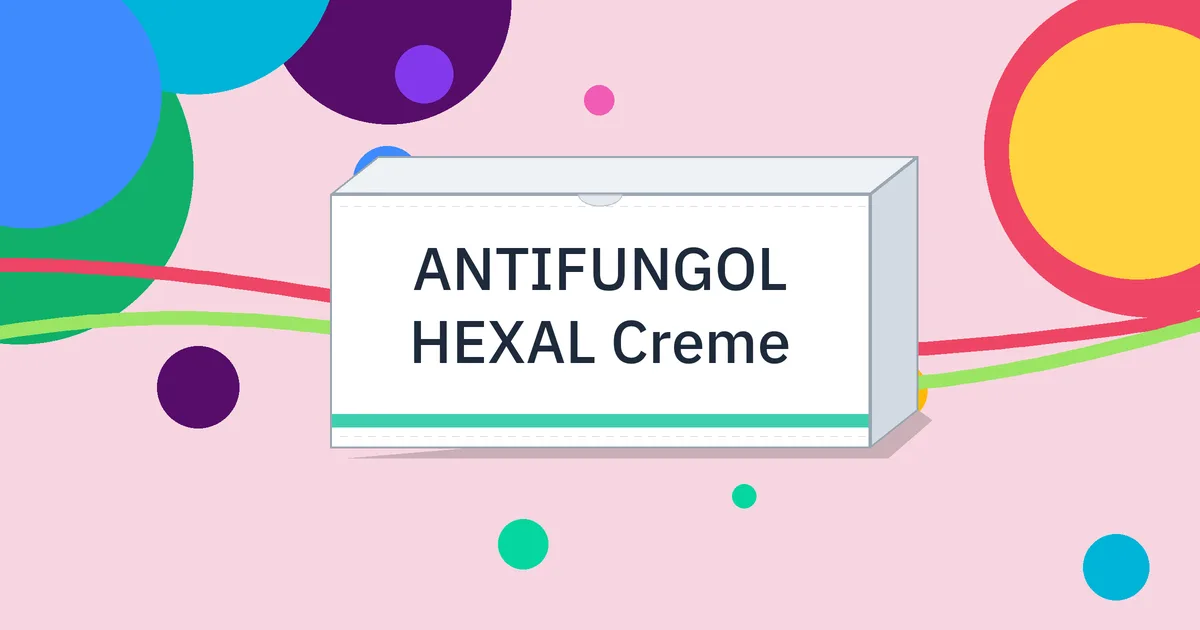 Symbolbild: Packung mit der Aufschrift ANTIFUNGOL HEXAL Creme (PZN 04972510) – Verfügbarkeit und Bezug in Apotheken in Frankfurt am Main