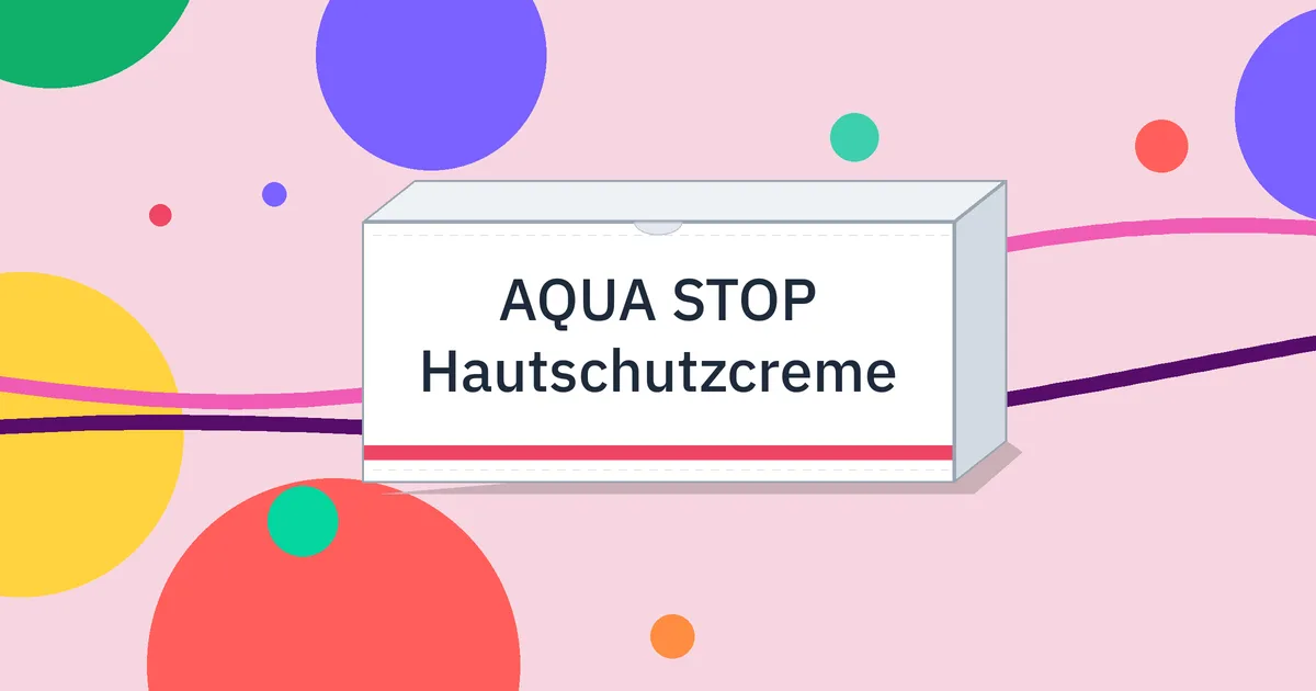 Symbolbild: Packung mit der Aufschrift AQUA STOP Hautschutzcreme (PZN 18874596) – Verfügbarkeit und Bezug in Apotheken in Frankfurt am Main