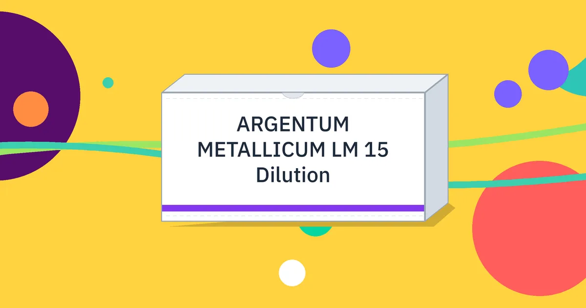 Symbolbild: Packung mit der Aufschrift ARGENTUM METALLICUM LM 15 Dilution (PZN 12767818) – Verfügbarkeit und Bezug in Apotheken in Frankfurt am Main