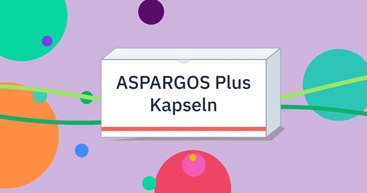 Symbolbild: Packung mit der Aufschrift ASPARGOS Plus Kapseln (PZN 02222526) – Verfügbarkeit und Bezug in Apotheken in Frankfurt am Main