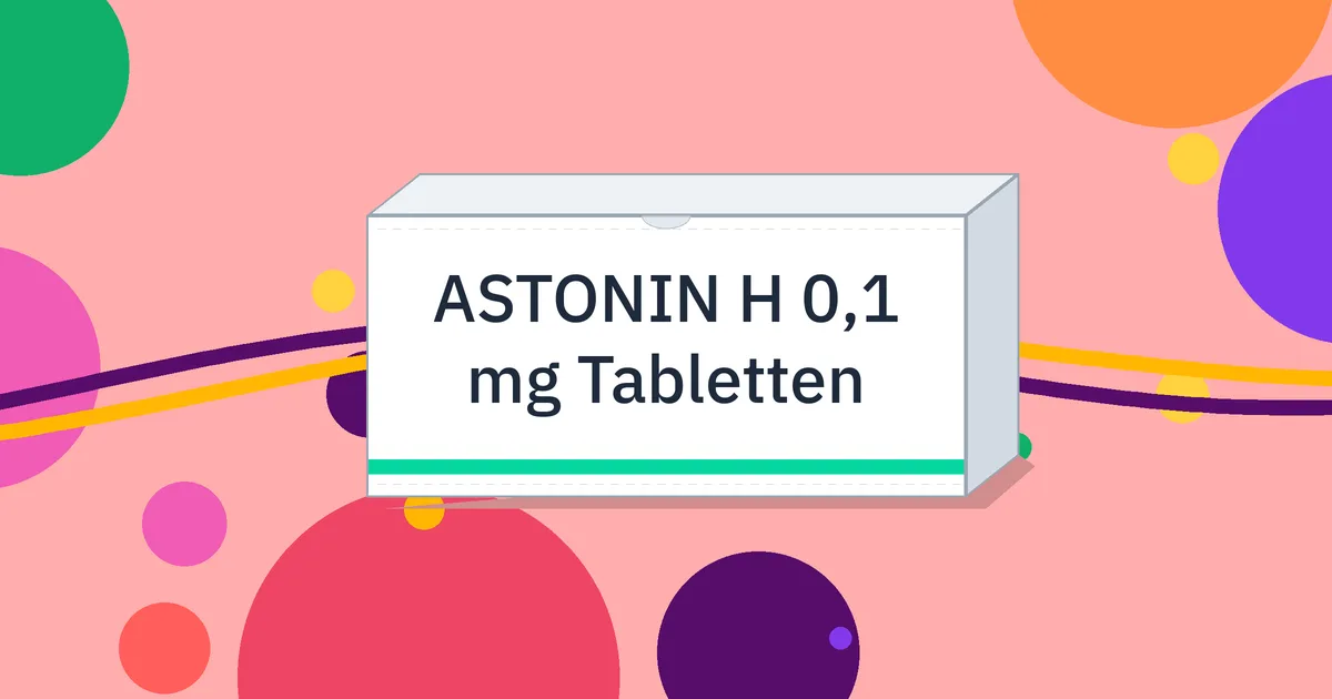 Symbolbild: Packung mit der Aufschrift ASTONIN H 0,1 mg Tabletten (PZN 15735718) – Verfügbarkeit und Bezug in Apotheken in Frankfurt am Main