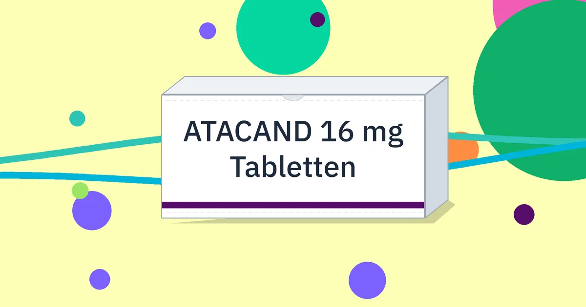 Symbolbild: Packung mit der Aufschrift ATACAND 16 mg Tabletten (PZN 16797526) – Verfügbarkeit und Bezug in Apotheken in Frankfurt am Main