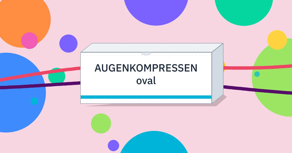 Symbolbild: Packung mit der Aufschrift AUGENKOMPRESSEN oval (PZN 01722480) – Verfügbarkeit und Bezug in Apotheken in Frankfurt am Main