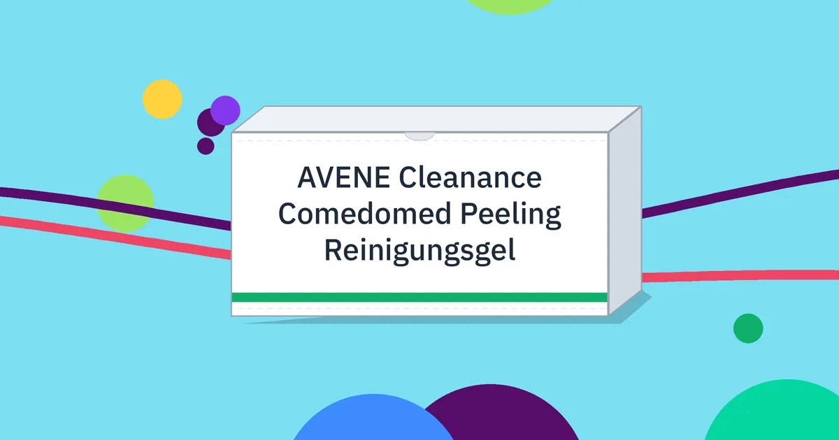 Symbolbild: Packung mit der Aufschrift AVENE Cleanance Comedomed Peeling Reinigungsgel (PZN 19405946) – Verfügbarkeit und Bezug in Apotheken in Frankfurt am Main