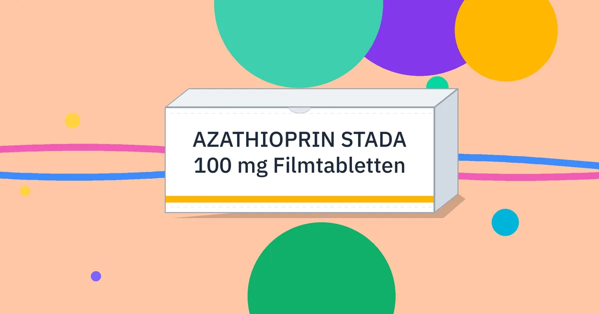 Symbolbild: Packung mit der Aufschrift AZATHIOPRIN STADA 100 mg Filmtabletten (PZN 16653193) – Verfügbarkeit und Bezug in Apotheken in Frankfurt am Main