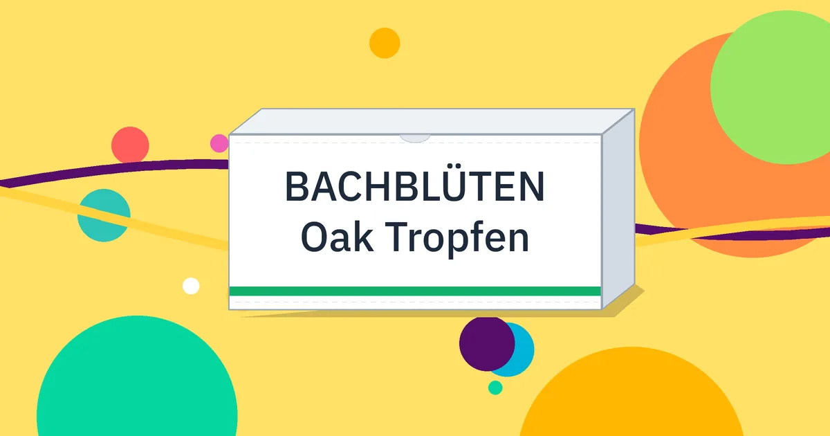 Symbolbild: Packung mit der Aufschrift BACHBLÜTEN Oak Tropfen (PZN 08736806) – Verfügbarkeit und Bezug in Apotheken in Frankfurt am Main