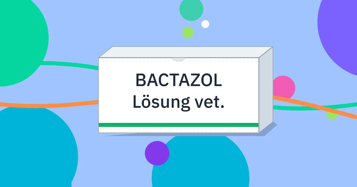 Symbolbild: Packung mit der Aufschrift BACTAZOL Lösung vet. (PZN 04596604) – Verfügbarkeit und Bezug in Apotheken in Frankfurt am Main