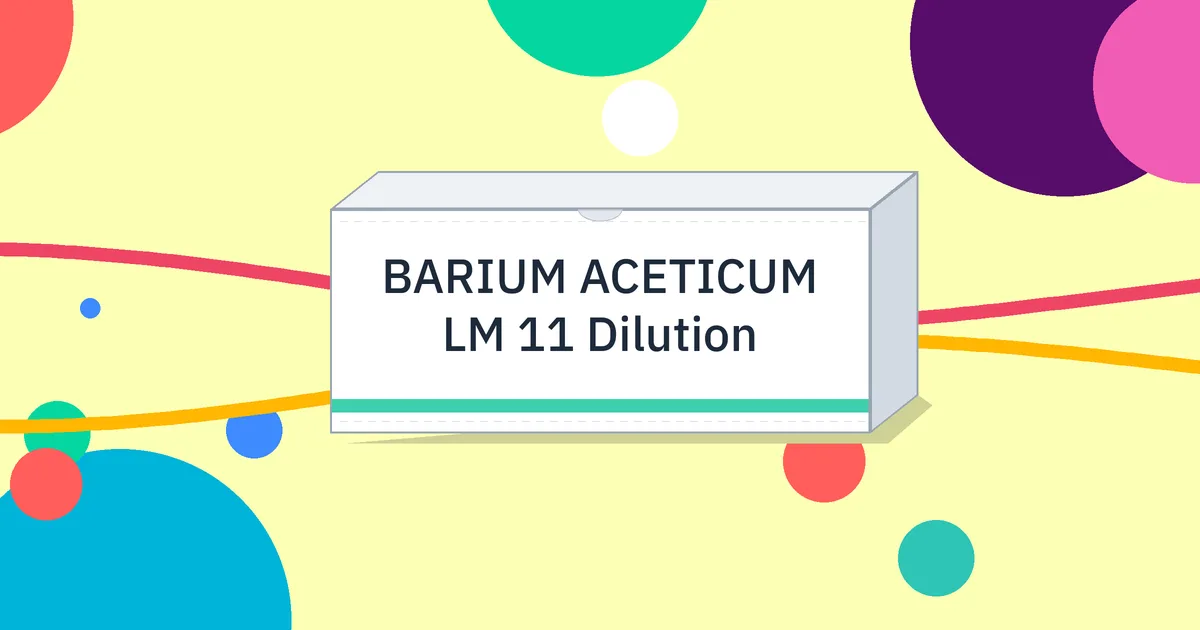Symbolbild: Packung mit der Aufschrift BARIUM ACETICUM LM 11 Dilution (PZN 12788513) – Verfügbarkeit und Bezug in Apotheken in Frankfurt am Main