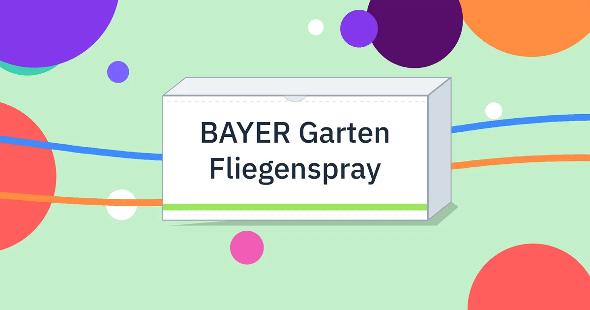 Symbolbild: Packung mit der Aufschrift BAYER Garten Fliegenspray (PZN 03078190) – Verfügbarkeit und Bezug in Apotheken in Frankfurt am Main