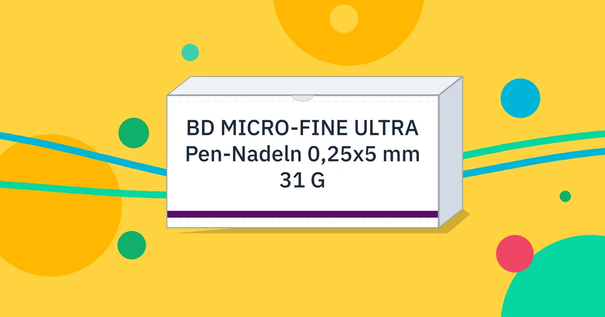 Symbolbild: Packung mit der Aufschrift BD MICRO-FINE ULTRA Pen-Nadeln 0,25x5 mm 31 G (PZN 15318274) – Verfügbarkeit und Bezug in Apotheken in Frankfurt am Main