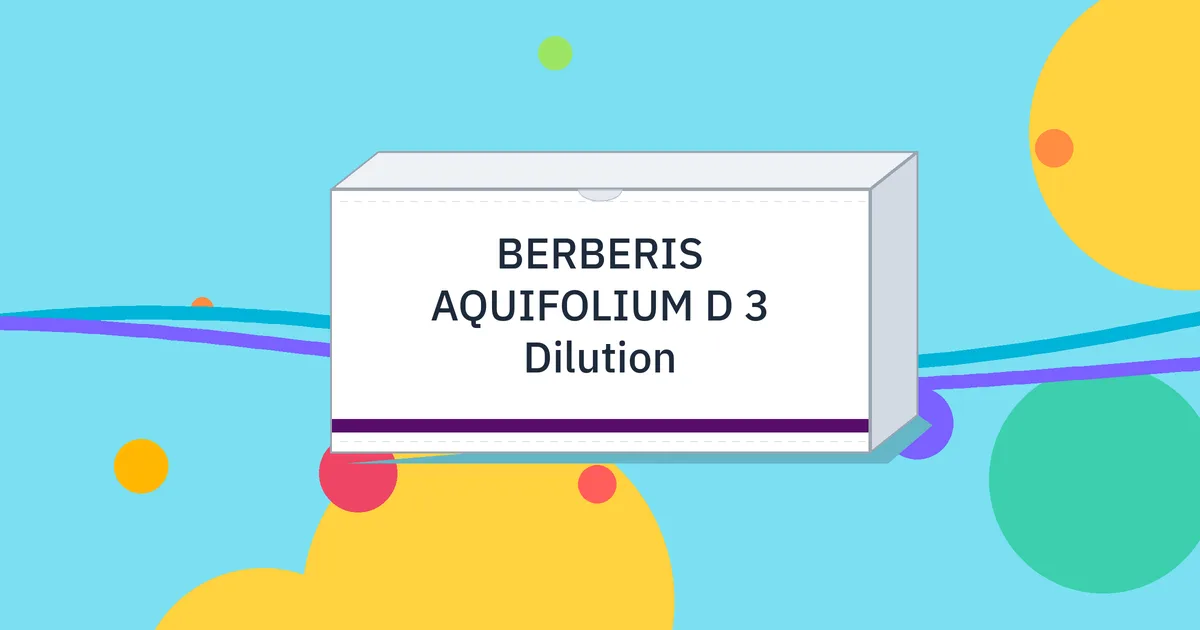 Symbolbild: Packung mit der Aufschrift BERBERIS AQUIFOLIUM D 3 Dilution (PZN 02126188) – Verfügbarkeit und Bezug in Apotheken in Frankfurt am Main