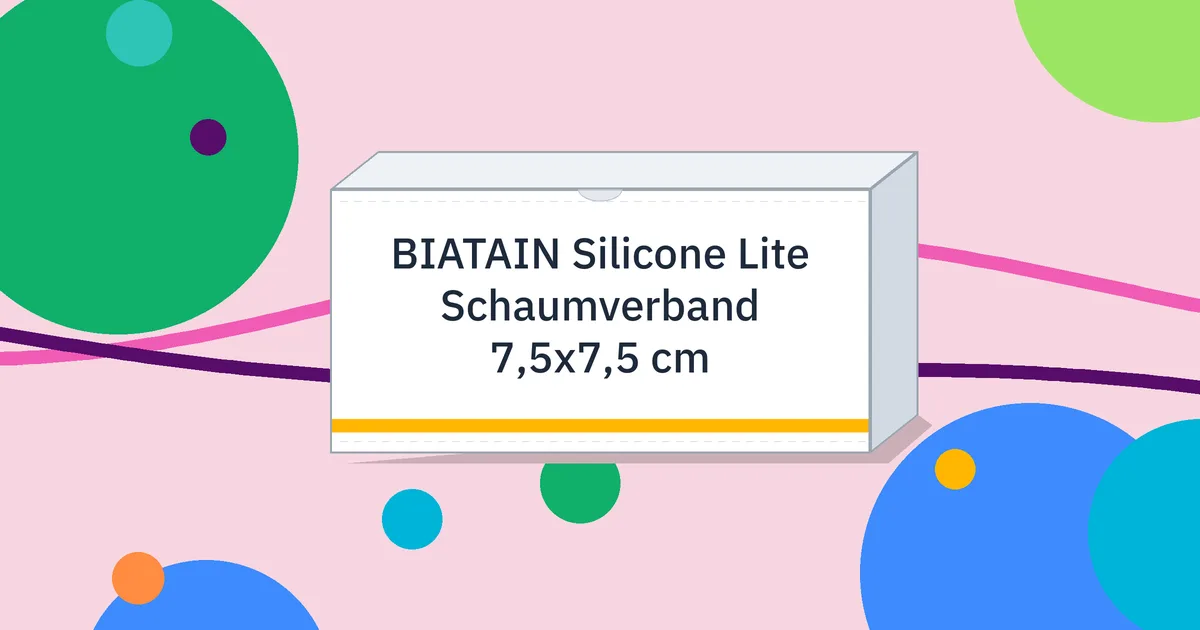 Symbolbild: Packung mit der Aufschrift BIATAIN Silicone Lite Schaumverband 7,5x7,5 cm (PZN 12468889) – Verfügbarkeit und Bezug in Apotheken in Frankfurt am Main