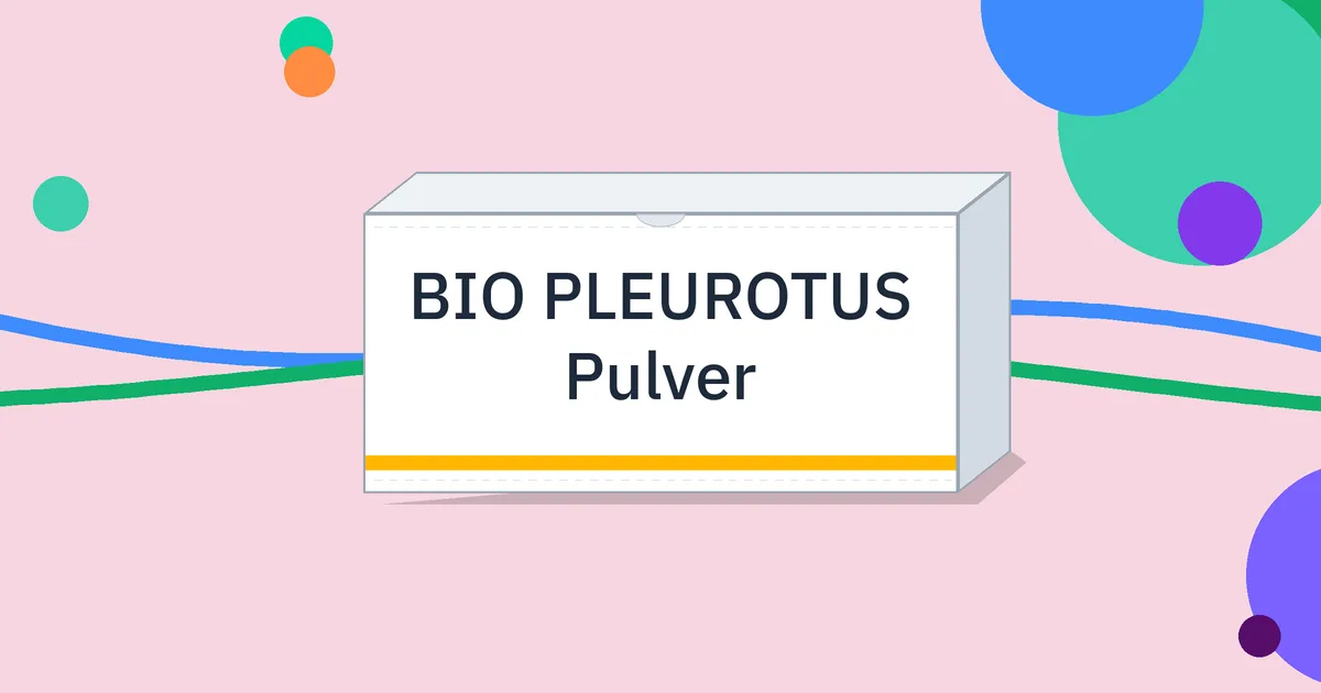 Symbolbild: Packung mit der Aufschrift BIO PLEUROTUS Pulver (PZN 09464617) – Verfügbarkeit und Bezug in Apotheken in Frankfurt am Main