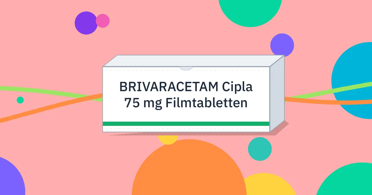 Symbolbild: Packung mit der Aufschrift BRIVARACETAM Cipla 75 mg Filmtabletten (PZN 20408370) – Verfügbarkeit und Bezug in Apotheken in Frankfurt am Main