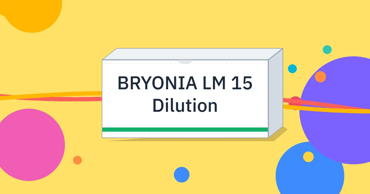 Symbolbild: Packung mit der Aufschrift BRYONIA LM 15 Dilution (PZN 12797015) – Verfügbarkeit und Bezug in Apotheken in Frankfurt am Main