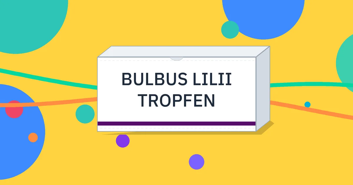 Symbolbild: Packung mit der Aufschrift BULBUS LILII TROPFEN (PZN 14128620) – Verfügbarkeit und Bezug in Apotheken in Frankfurt am Main