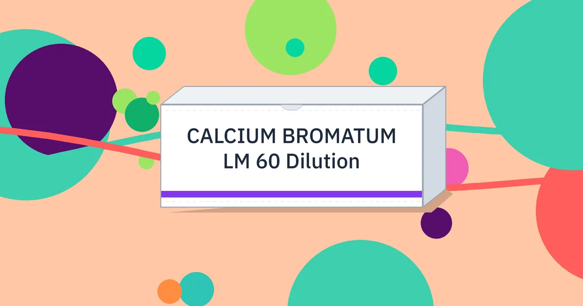 Symbolbild: Packung mit der Aufschrift CALCIUM BROMATUM LM 60 Dilution (PZN 13408122) – Verfügbarkeit und Bezug in Apotheken in Frankfurt am Main