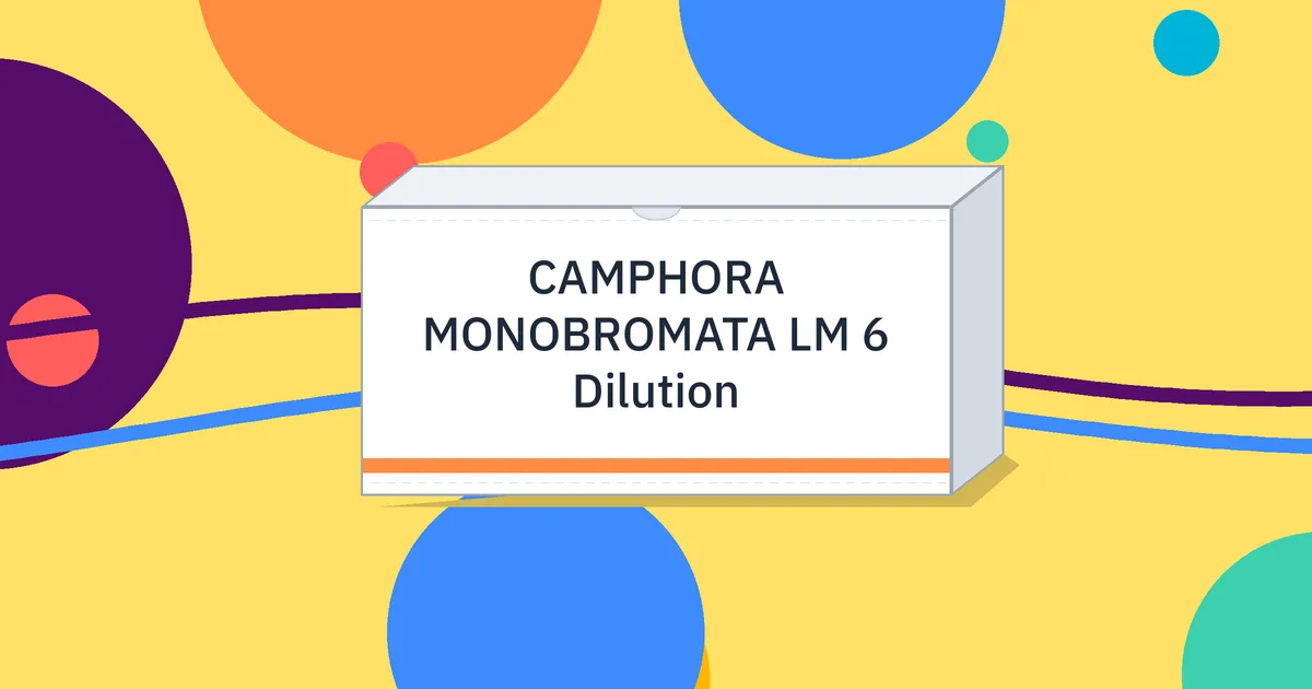 Symbolbild: Packung mit der Aufschrift CAMPHORA MONOBROMATA LM 6 Dilution (PZN 13411957) – Verfügbarkeit und Bezug in Apotheken in Frankfurt am Main