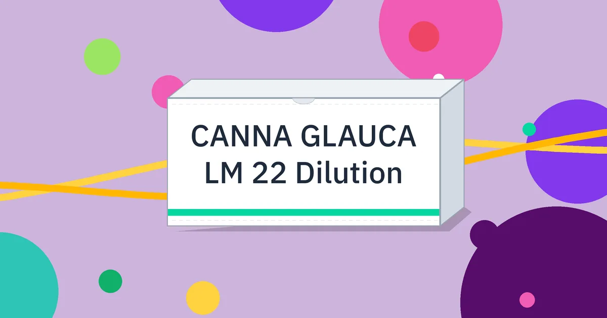 Symbolbild: Packung mit der Aufschrift CANNA GLAUCA LM 22 Dilution (PZN 13413123) – Verfügbarkeit und Bezug in Apotheken in Frankfurt am Main