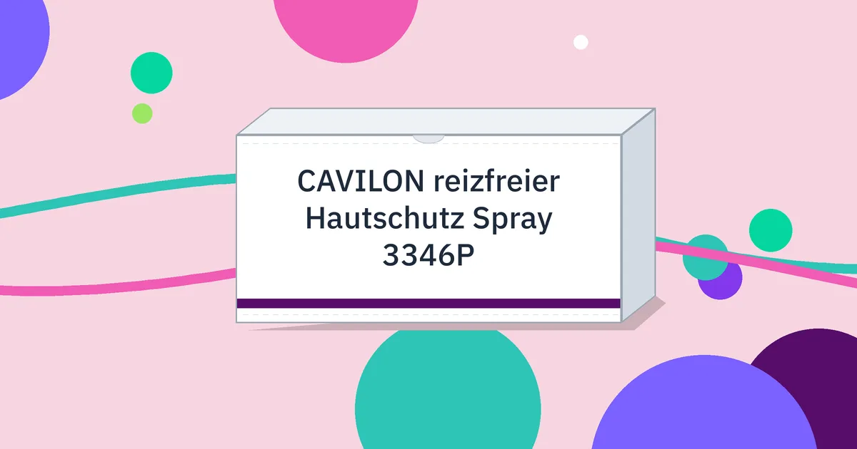 Symbolbild: Packung mit der Aufschrift CAVILON reizfreier Hautschutz Spray 3346P (PZN 18055237) – Verfügbarkeit und Bezug in Apotheken in Frankfurt am Main