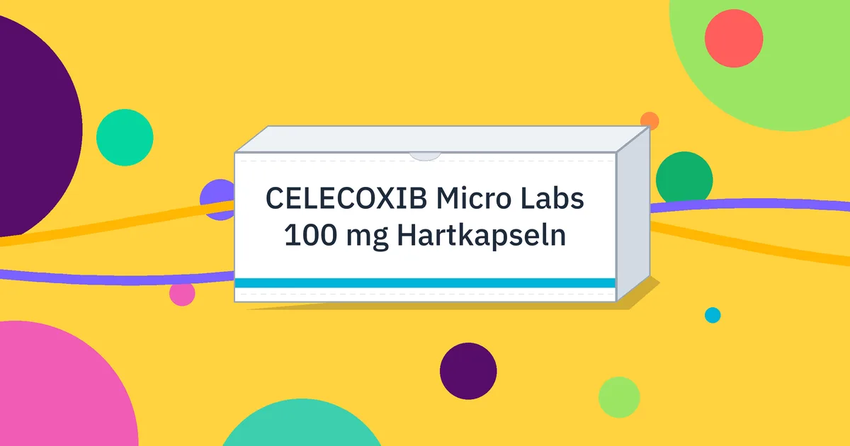 Symbolbild: Packung mit der Aufschrift CELECOXIB Micro Labs 100 mg Hartkapseln (PZN 10517218) – Verfügbarkeit und Bezug in Apotheken in Frankfurt am Main