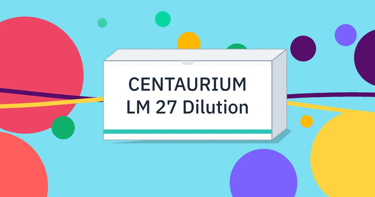 Symbolbild: Packung mit der Aufschrift CENTAURIUM LM 27 Dilution (PZN 13436325) – Verfügbarkeit und Bezug in Apotheken in Frankfurt am Main
