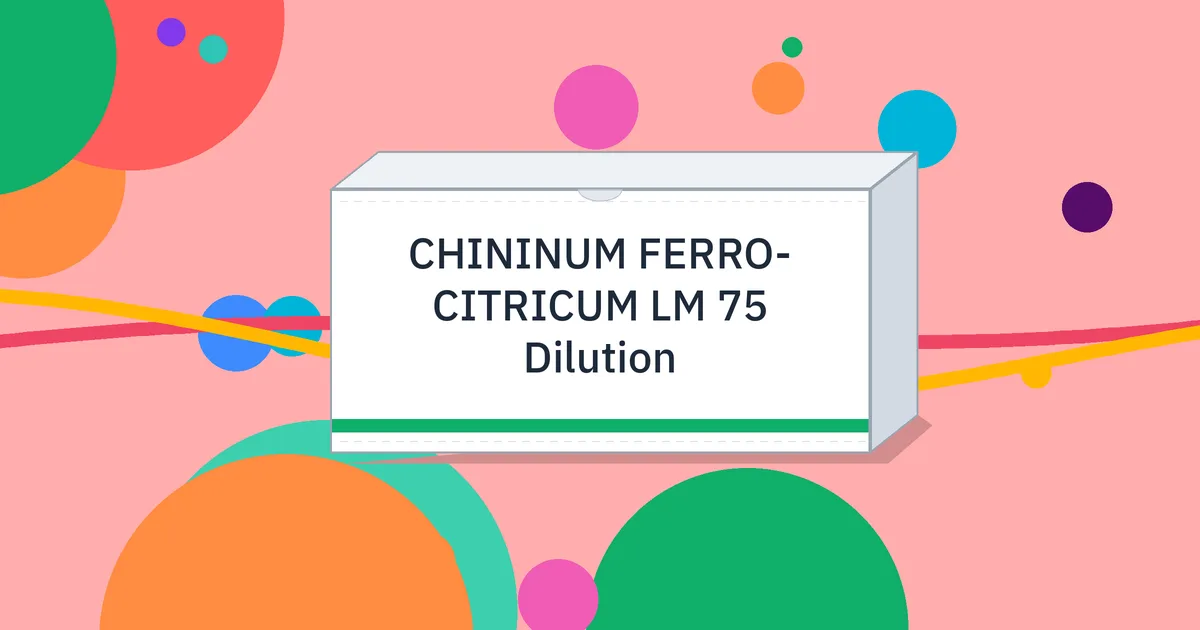 Symbolbild: Packung mit der Aufschrift CHININUM FERRO-CITRICUM LM 75 Dilution (PZN 13442509) – Verfügbarkeit und Bezug in Apotheken in Frankfurt am Main