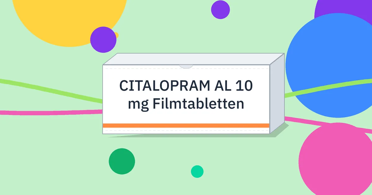 Symbolbild: Packung mit der Aufschrift CITALOPRAM AL 10 mg Filmtabletten (PZN 00418656) – Verfügbarkeit und Bezug in Apotheken in Frankfurt am Main