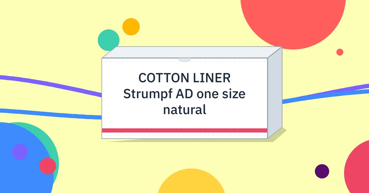 Symbolbild: Packung mit der Aufschrift COTTON LINER Strumpf AD one size natural (PZN 19534514) – Verfügbarkeit und Bezug in Apotheken in Frankfurt am Main