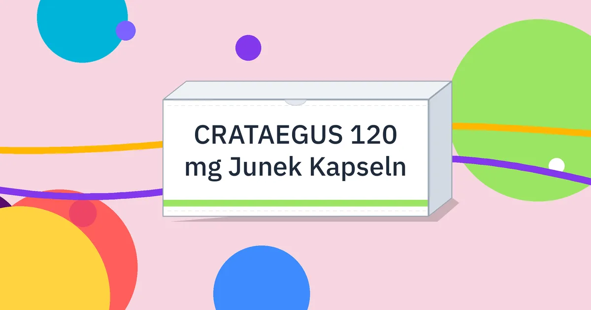 Symbolbild: Packung mit der Aufschrift CRATAEGUS 120 mg Junek Kapseln (PZN 03491754) – Verfügbarkeit und Bezug in Apotheken in Frankfurt am Main