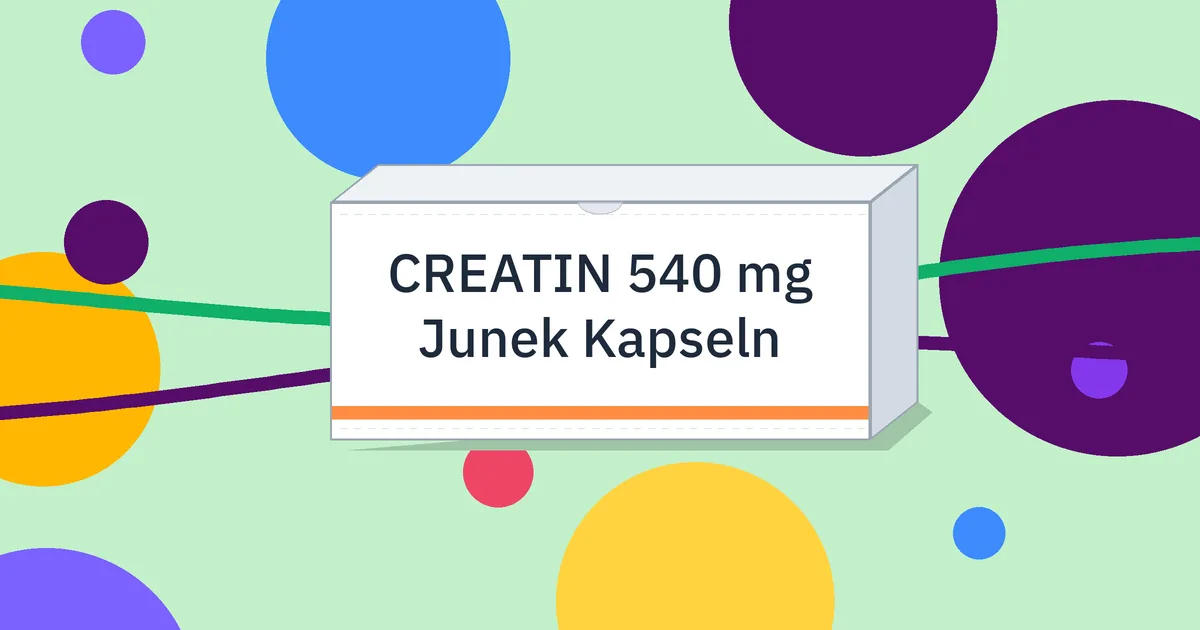 Symbolbild: Packung mit der Aufschrift CREATIN 540 mg Junek Kapseln (PZN 09324885) – Verfügbarkeit und Bezug in Apotheken in Frankfurt am Main