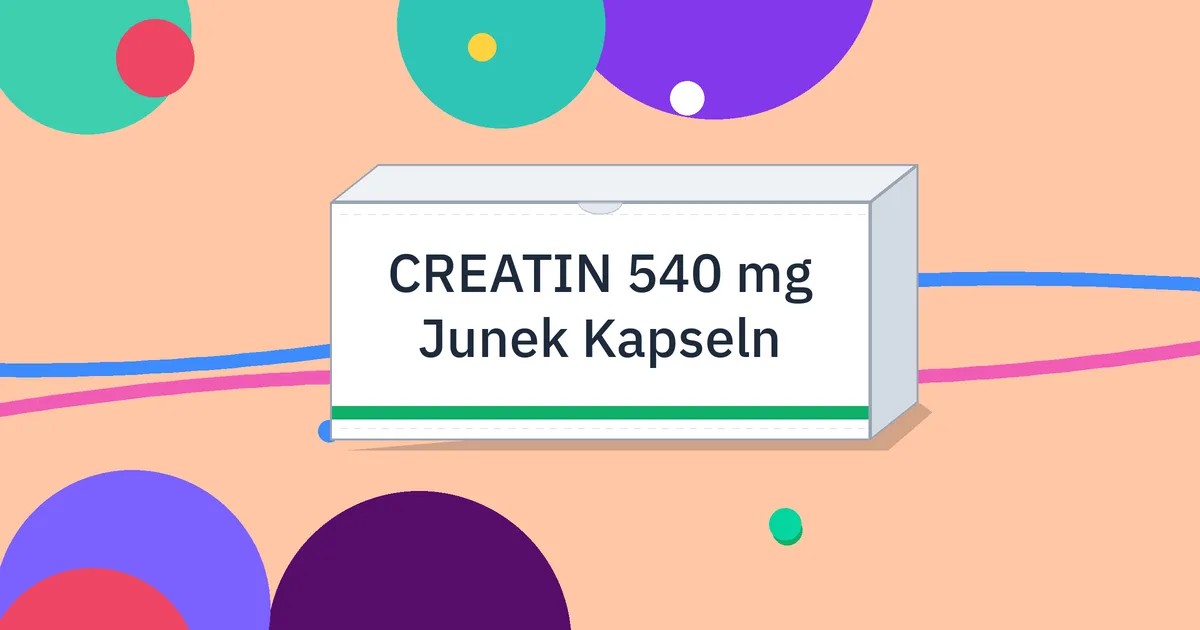 Symbolbild: Packung mit der Aufschrift CREATIN 540 mg Junek Kapseln (PZN 09324879) – Verfügbarkeit und Bezug in Apotheken in Frankfurt am Main