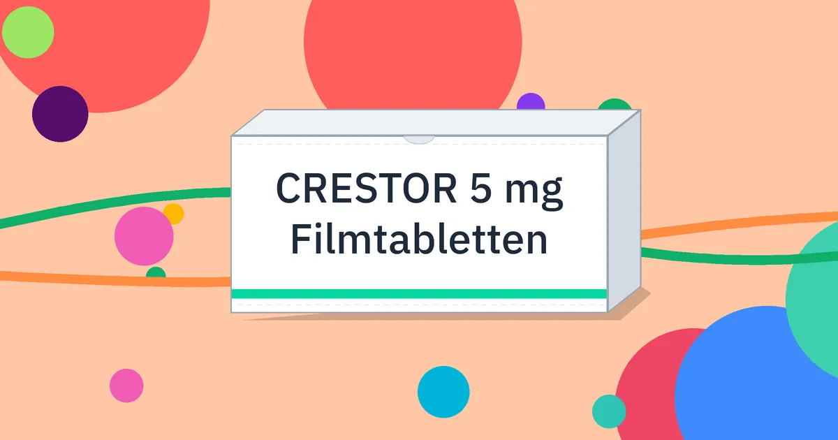 Symbolbild: Packung mit der Aufschrift CRESTOR 5 mg Filmtabletten (PZN 06562584) – Verfügbarkeit und Bezug in Apotheken in Frankfurt am Main