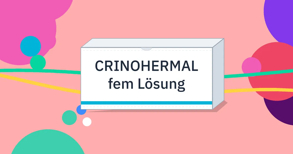 Symbolbild: Packung mit der Aufschrift CRINOHERMAL fem Lösung (PZN 02411109) – Verfügbarkeit und Bezug in Apotheken in Frankfurt am Main