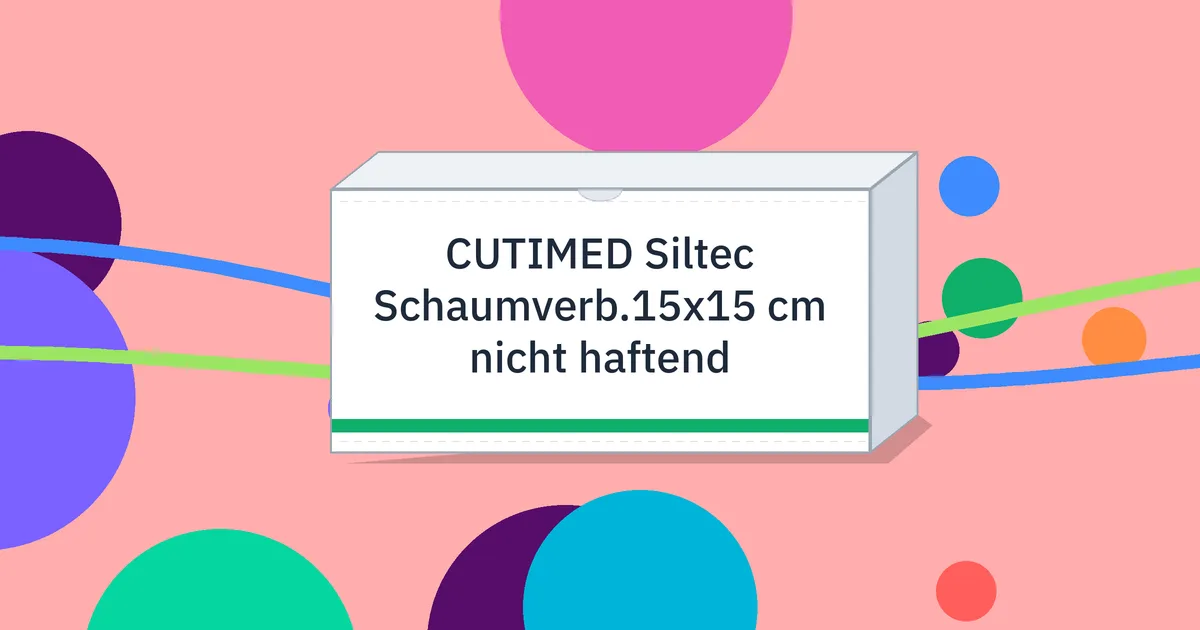 Symbolbild: Packung mit der Aufschrift CUTIMED Siltec Schaumverb.15x15 cm nicht haftend (PZN 07338015) – Verfügbarkeit und Bezug in Apotheken in Frankfurt am Main