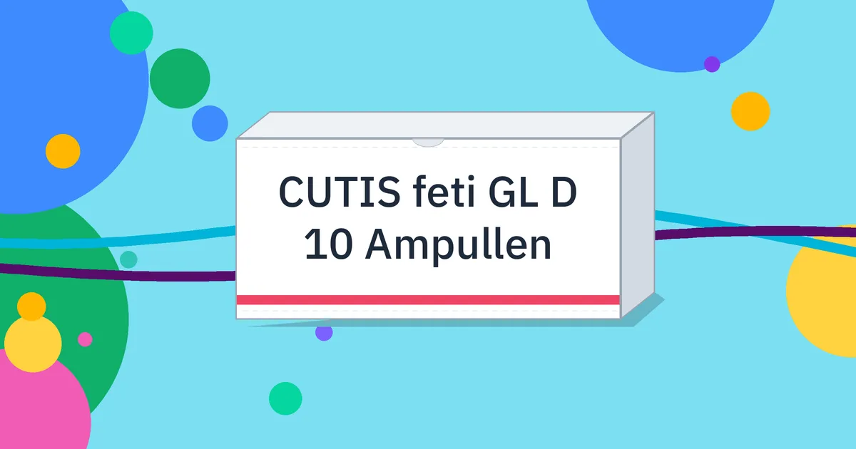 Symbolbild: Packung mit der Aufschrift CUTIS feti GL D 10 Ampullen (PZN 03357702) – Verfügbarkeit und Bezug in Apotheken in Frankfurt am Main