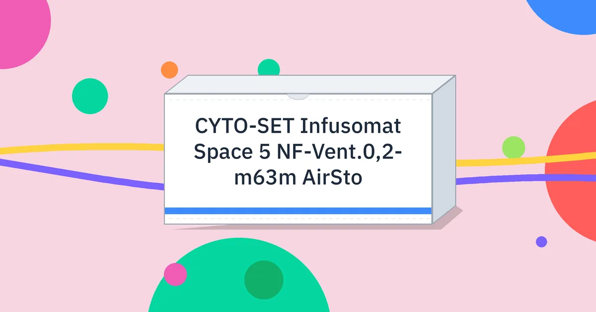 Symbolbild: Packung mit der Aufschrift CYTO-SET Infusomat Space 5 NF-Vent.0,2-m63m AirSto (PZN 12467312) – Verfügbarkeit und Bezug in Apotheken in Frankfurt am Main