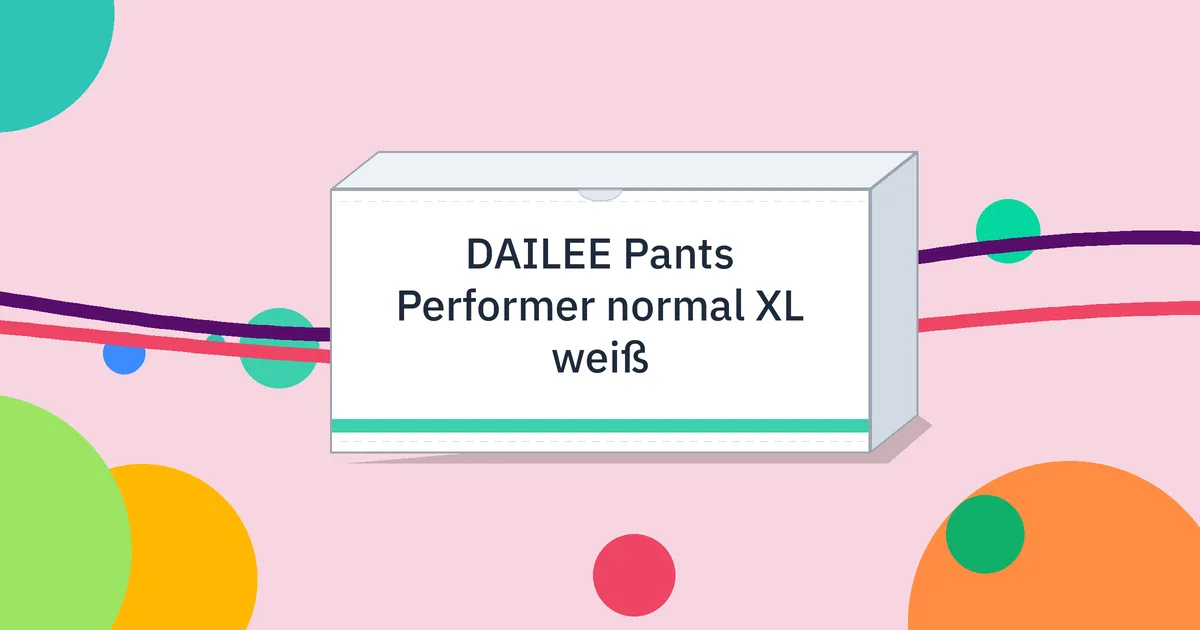 Symbolbild: Packung mit der Aufschrift DAILEE Pants Performer normal XL weiß (PZN 18047663) – Verfügbarkeit und Bezug in Apotheken in Frankfurt am Main