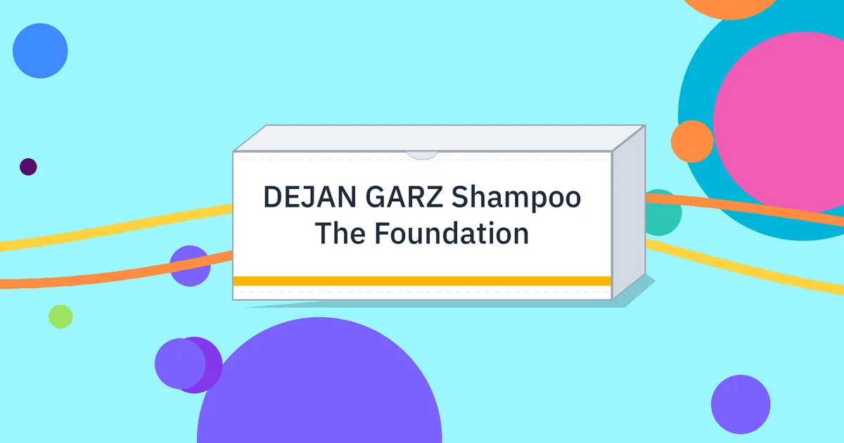 Symbolbild: Packung mit der Aufschrift DEJAN GARZ Shampoo The Foundation (PZN 20652058) – Verfügbarkeit und Bezug in Apotheken in Frankfurt am Main