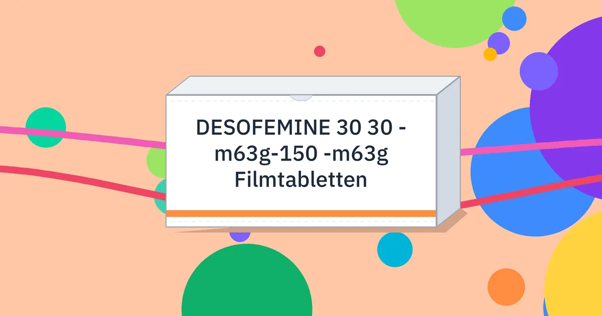 Symbolbild: Packung mit der Aufschrift DESOFEMINE 30 30 -m63g-150 -m63g Filmtabletten (PZN 09925679) – Verfügbarkeit und Bezug in Apotheken in Frankfurt am Main