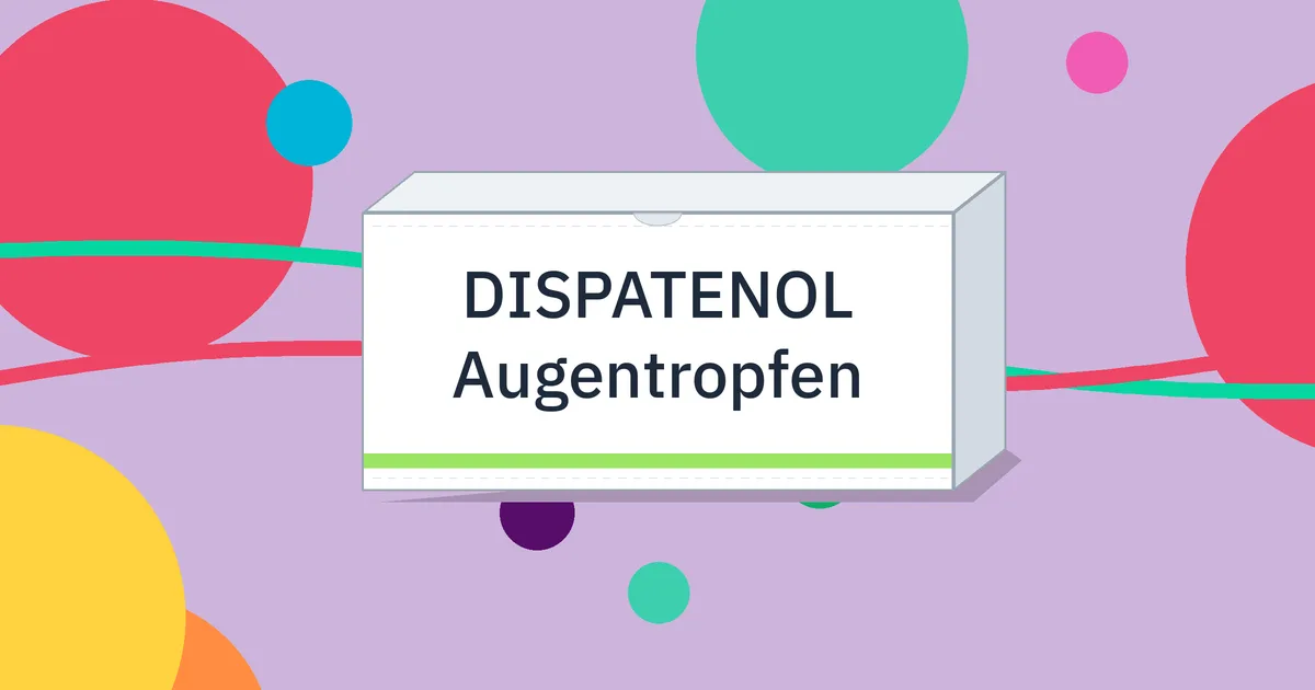 Symbolbild: Packung mit der Aufschrift DISPATENOL Augentropfen (PZN 03756164) – Verfügbarkeit und Bezug in Apotheken in Frankfurt am Main