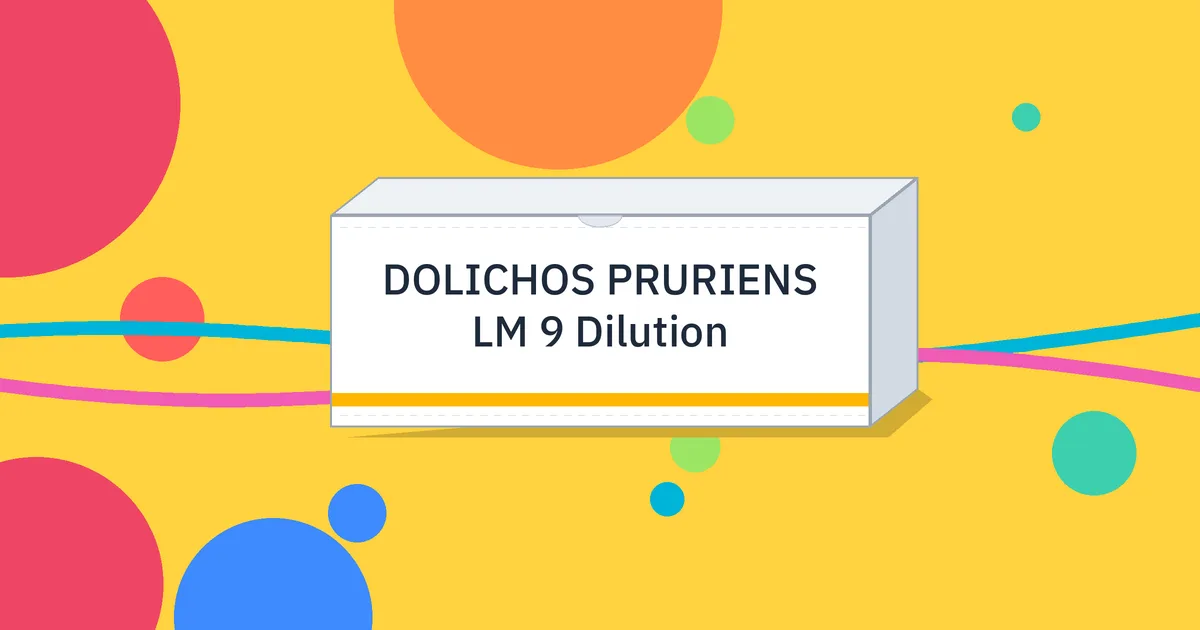 Symbolbild: Packung mit der Aufschrift DOLICHOS PRURIENS LM 9 Dilution (PZN 13466504) – Verfügbarkeit und Bezug in Apotheken in Frankfurt am Main