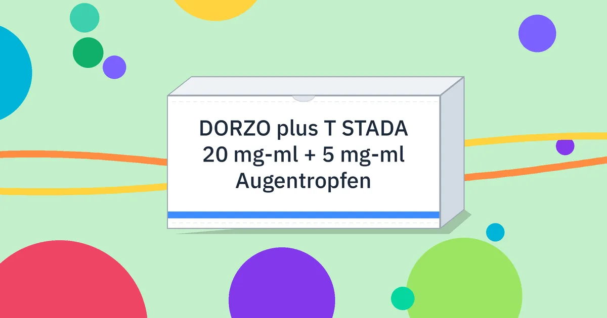 Symbolbild: Packung mit der Aufschrift DORZO plus T STADA 20 mg-ml + 5 mg-ml Augentropfen (PZN 16082661) – Verfügbarkeit und Bezug in Apotheken in Frankfurt am Main